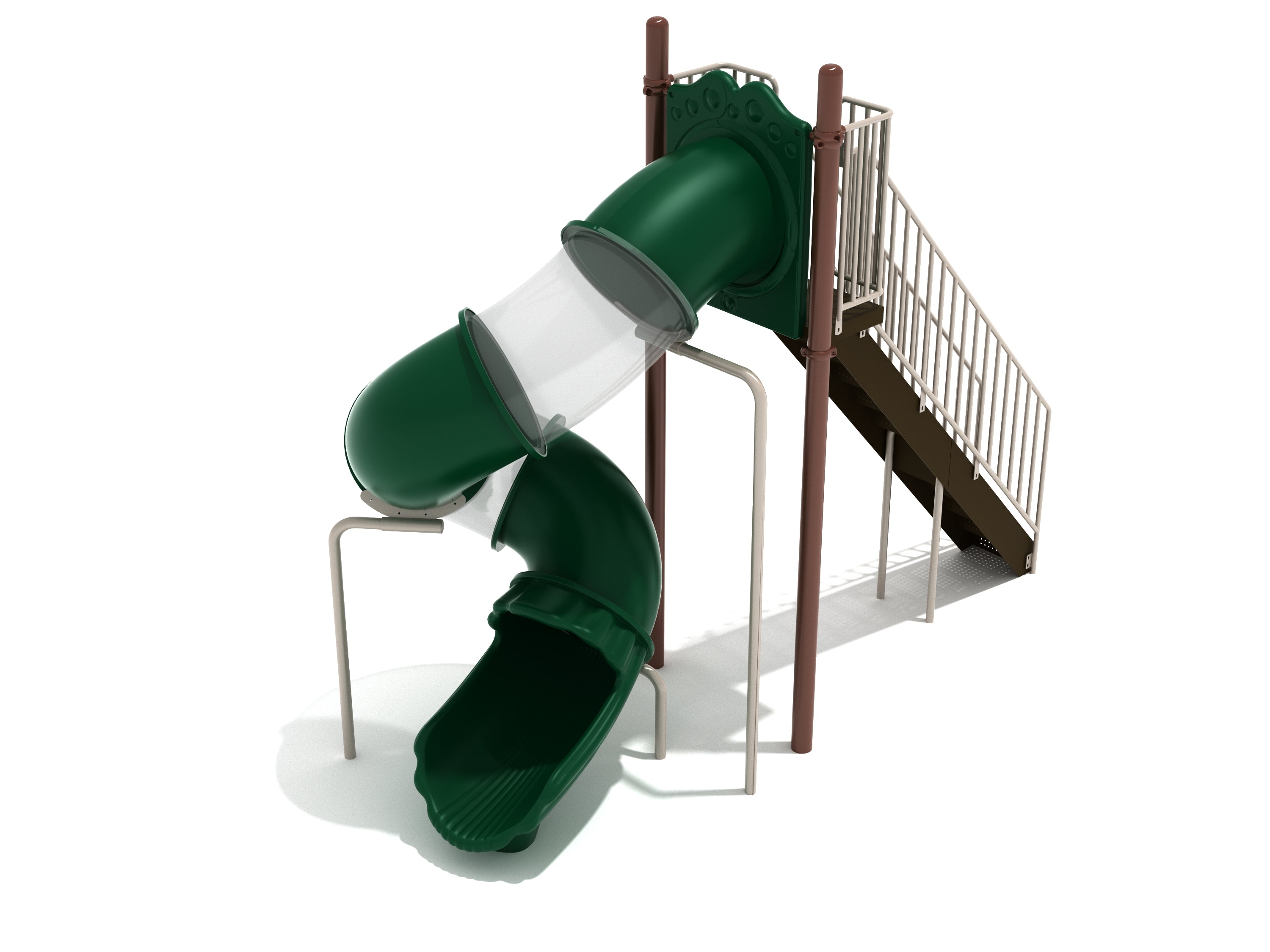8 Foot Freestanding Spiral Tube Slide | WillyGoat Playgrounds