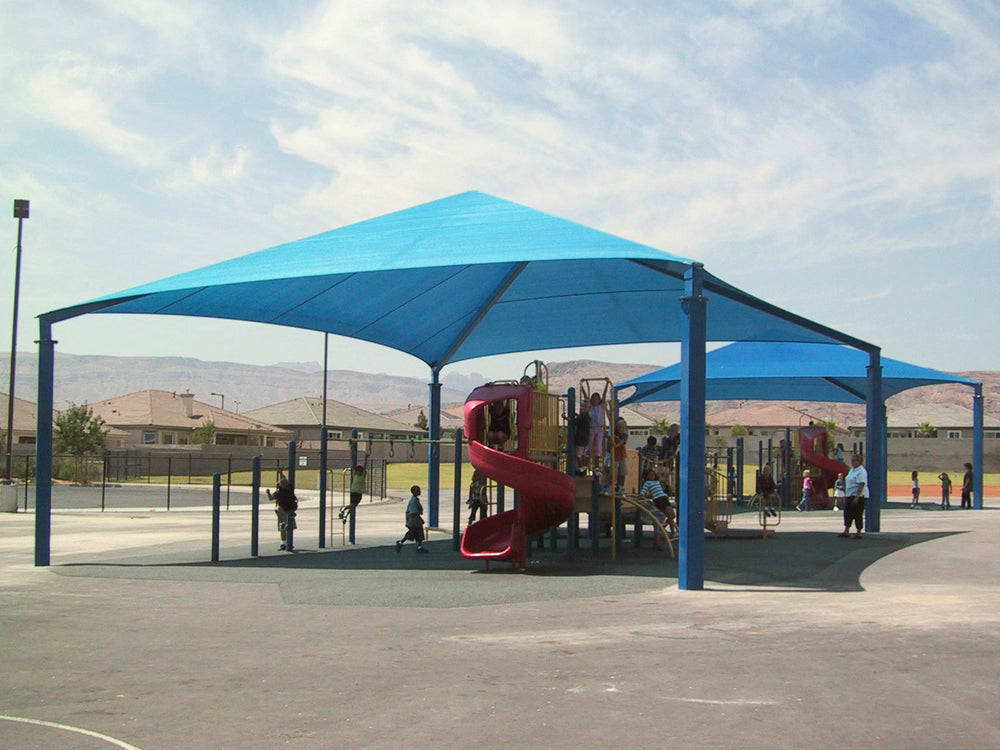 Hip Roof Shade Structure with 4 Posts and 12 Foot Entry | WillyGoat ...