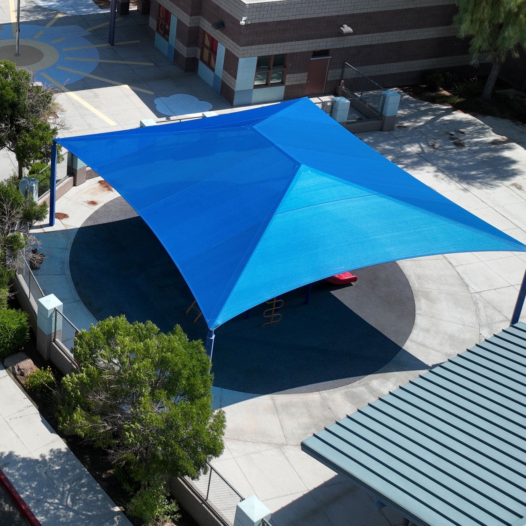 Hip Roof Shade Structure with 4 Posts and 11 Foot Entry | WillyGoat ...