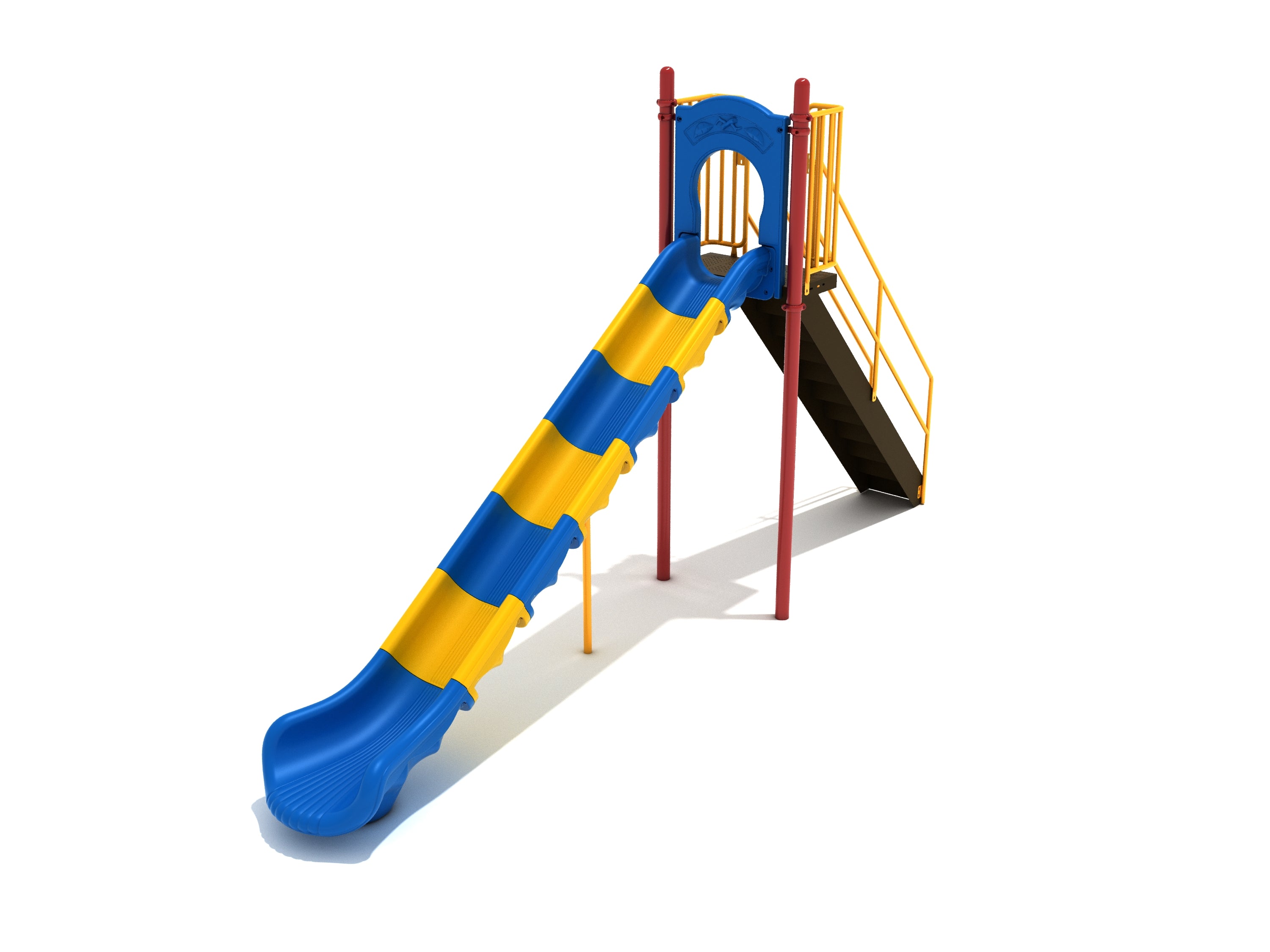 Sectional Straight Slide 7 Foot Deck | WillyGoat Playgrounds