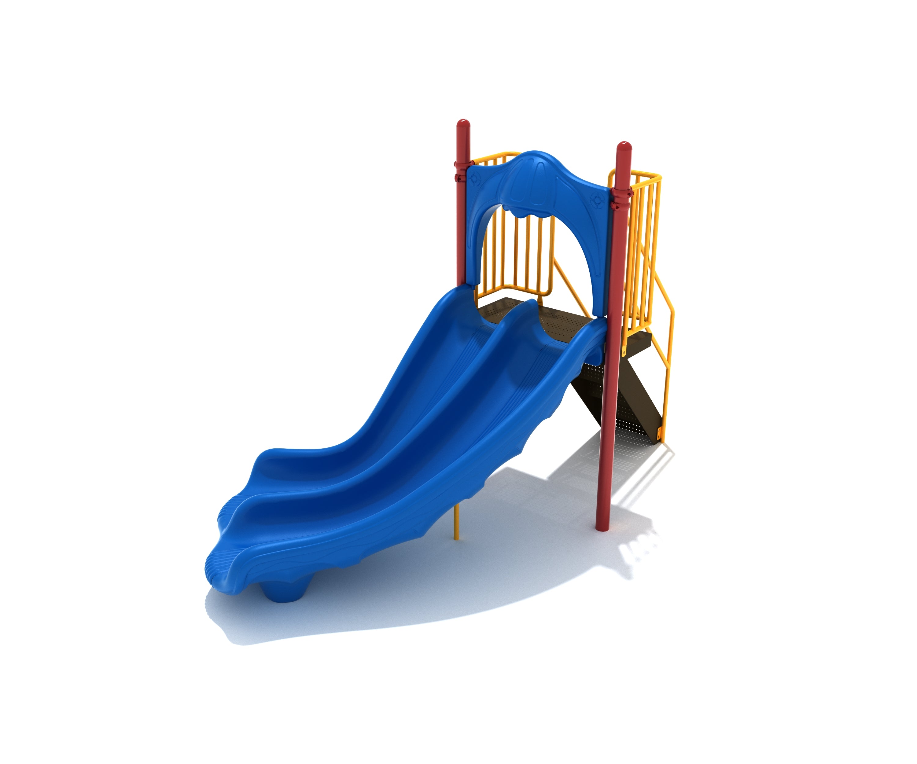 Double Right Turn Slide - 4 Foot Deck | WillyGoat Playgrounds