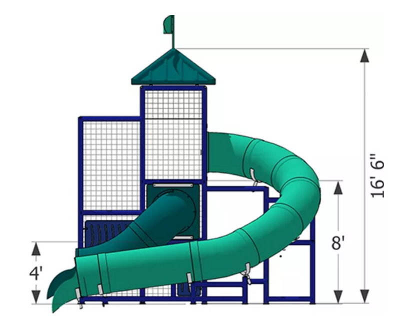 Missouri River Commercial Water Slide | WillyGoat Playgrounds
